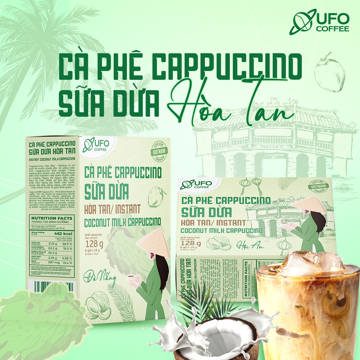 Cà Phê Cappuccino Sữa Dừa [Đà Nẵng] - UFO Coffee - Foodmap