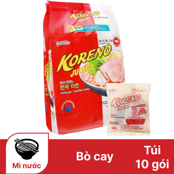 Mì Koreno Jumbo Vị Bò Cay - Foodmap