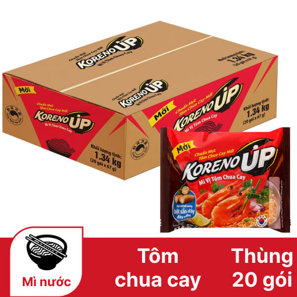 Mì Vị Tôm Chua Cay Koreno Up 67g - Foodmap