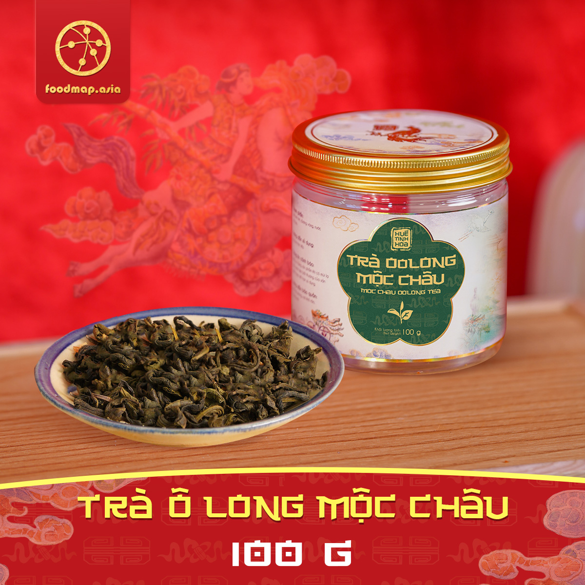 Trà OLong Mộc Châu Vị Ngọt Sâu Maloca - 100 Gram - Foodmap